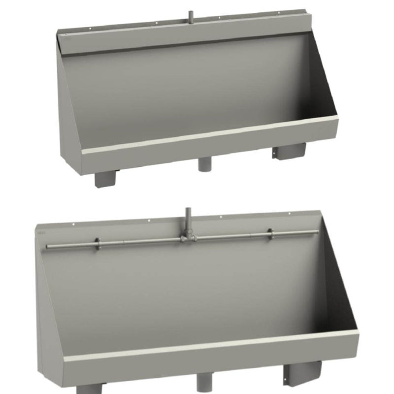 Urinal Troughs | Stainless Steel & Ceramic Trough Urinals — Flush Fittings