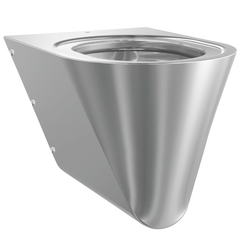 Franke CMPX592 Campus WC Pan - Stainless Steel Toilet — Flush Fittings